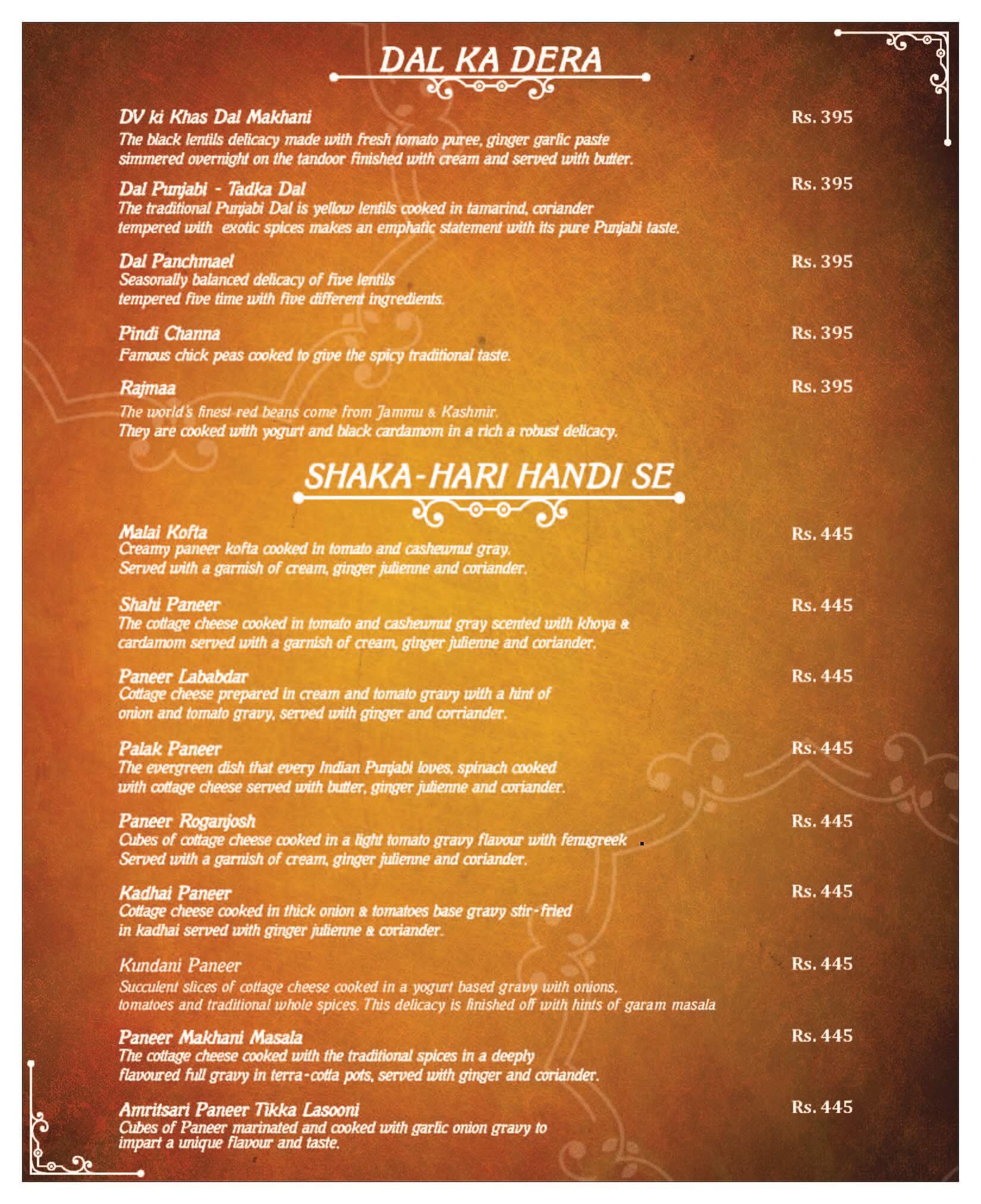 Desi Vibes Menu